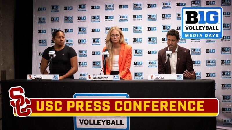 USC Press Conference | HC Brad Keller, Ally Batenhorst & Mia Tuaniga ...