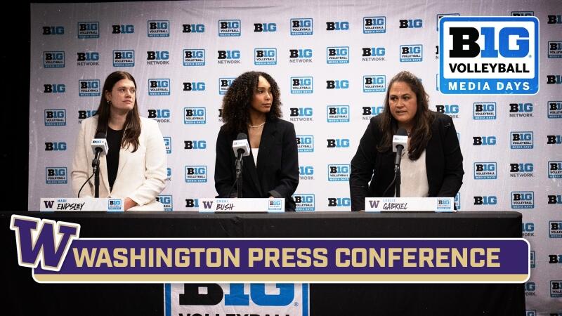Washington Press Conference | HC Leslie Gabriel, Emoni Bush & Madi ...