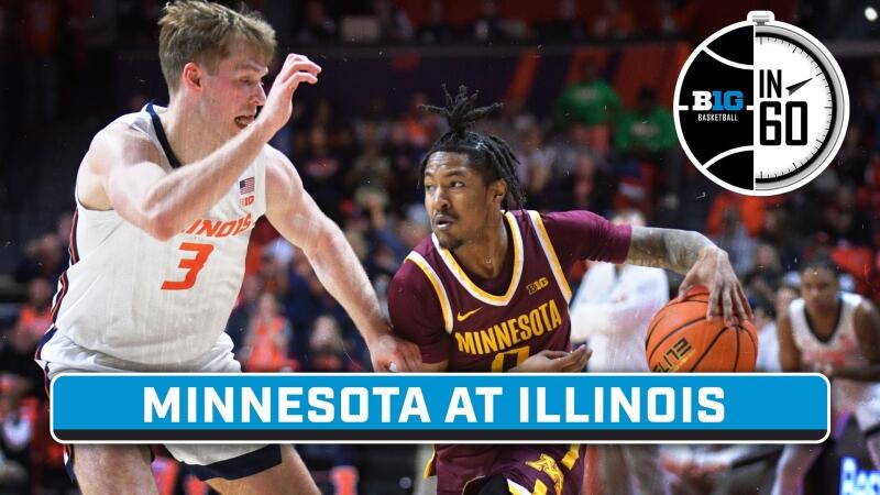Minnesota at Illinois | Feb. 28, 2024 | B1G Basketball in 60