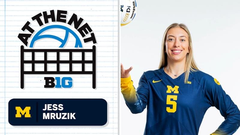 From Ball Girl to Volleyballer: Michigan's Jess Mruzik | Big Ten Volleyball | At The Net