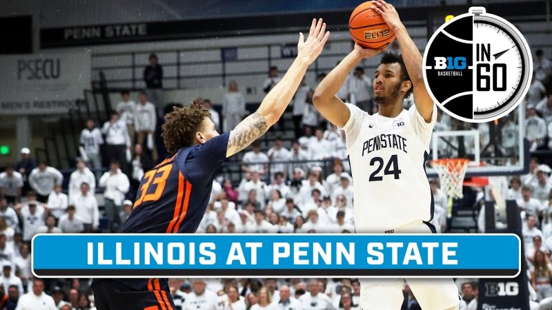 Illinois at Penn State | Feb. 21, 2024 | B1G Basketball in 60