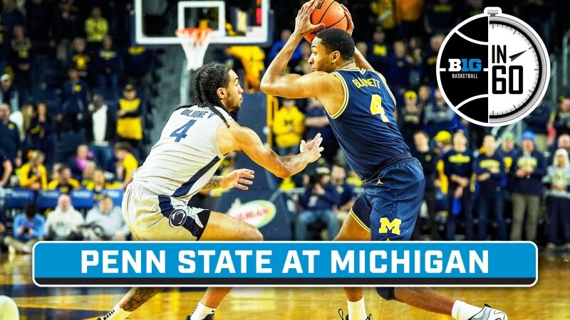 Penn State at Michigan | Jan. 27, 2025| B1G Basketball in 60