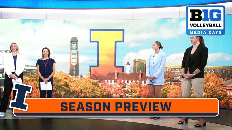 Illinois' HC Chris Tamas, Raina Terry, Caroline Barnes Talk Season Preview