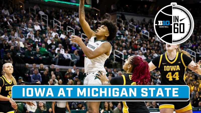 Iowa at Michigan State | Dec. 16, 2024 | B1G Basketball in 60