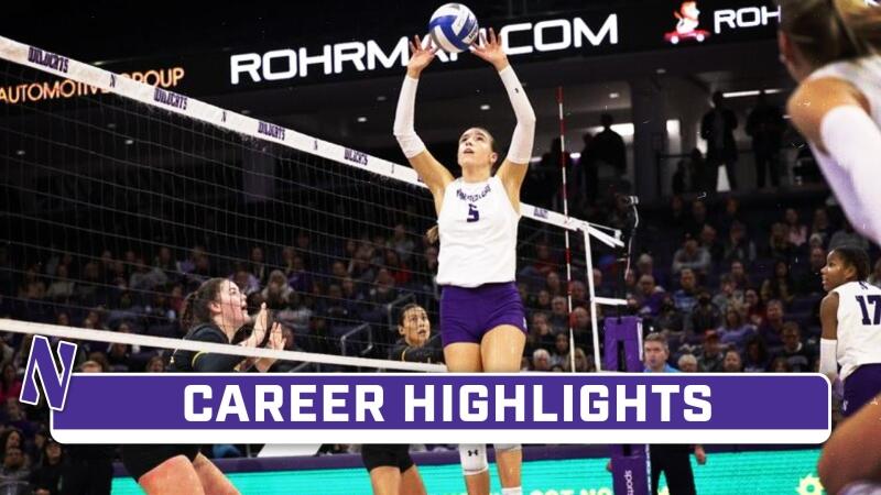 Career Highlights: Northwestern S Alexa Rousseau | Northwestern Volleyball