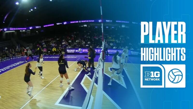 Buse Hazan Highlights vs. Michigan | Northwestern Volleyball | 10/16/2025