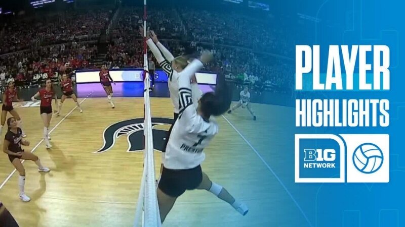 Andi Jackson Highlights vs. Michigan State | Nebraska Volleyball | 10 ...