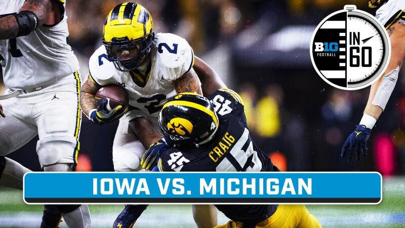 Iowa vs. Michigan | Dec. 3, 2023 | B1G Football in 60
