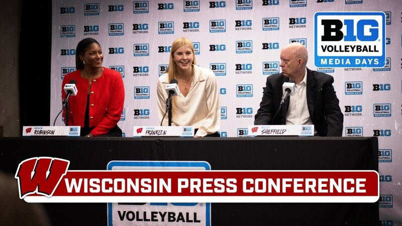 Wisconsin Press Conference |HC Kelly Sheffield, MB Devyn Robinson & OH ...